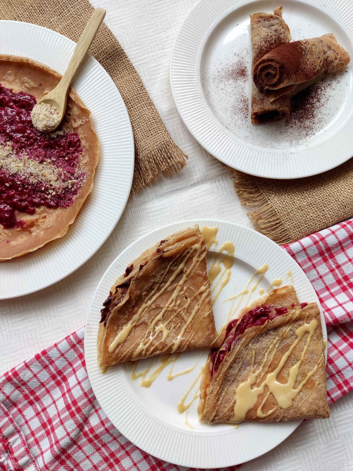 Healthy Vegan Whole Grain Crepes - Kind and Tasty